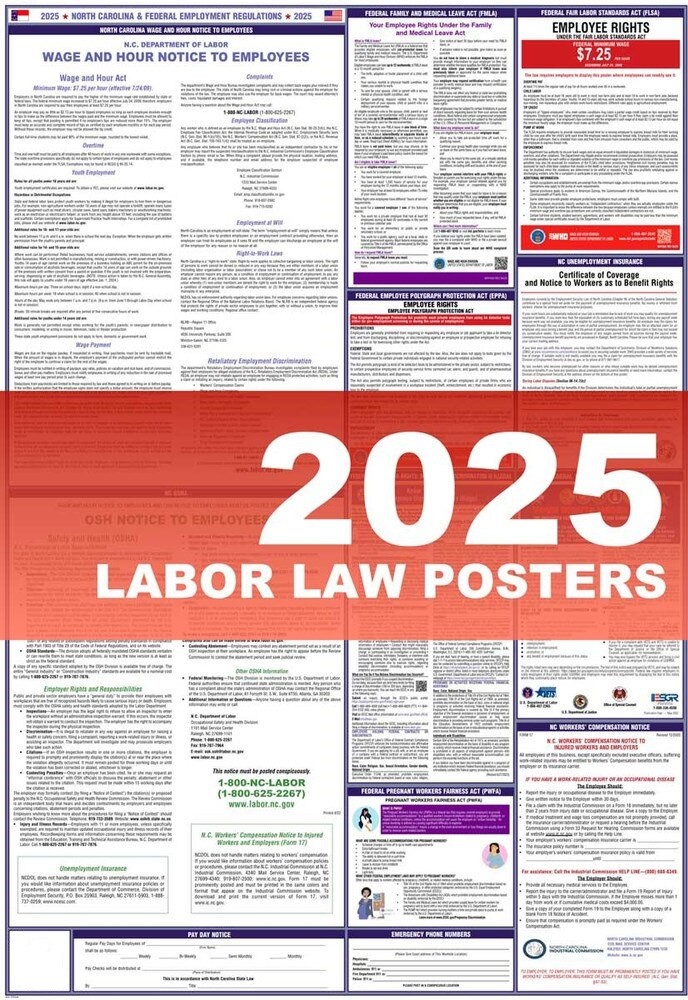 2026 North Carolina State and Federal Combo Poster - First American Safety